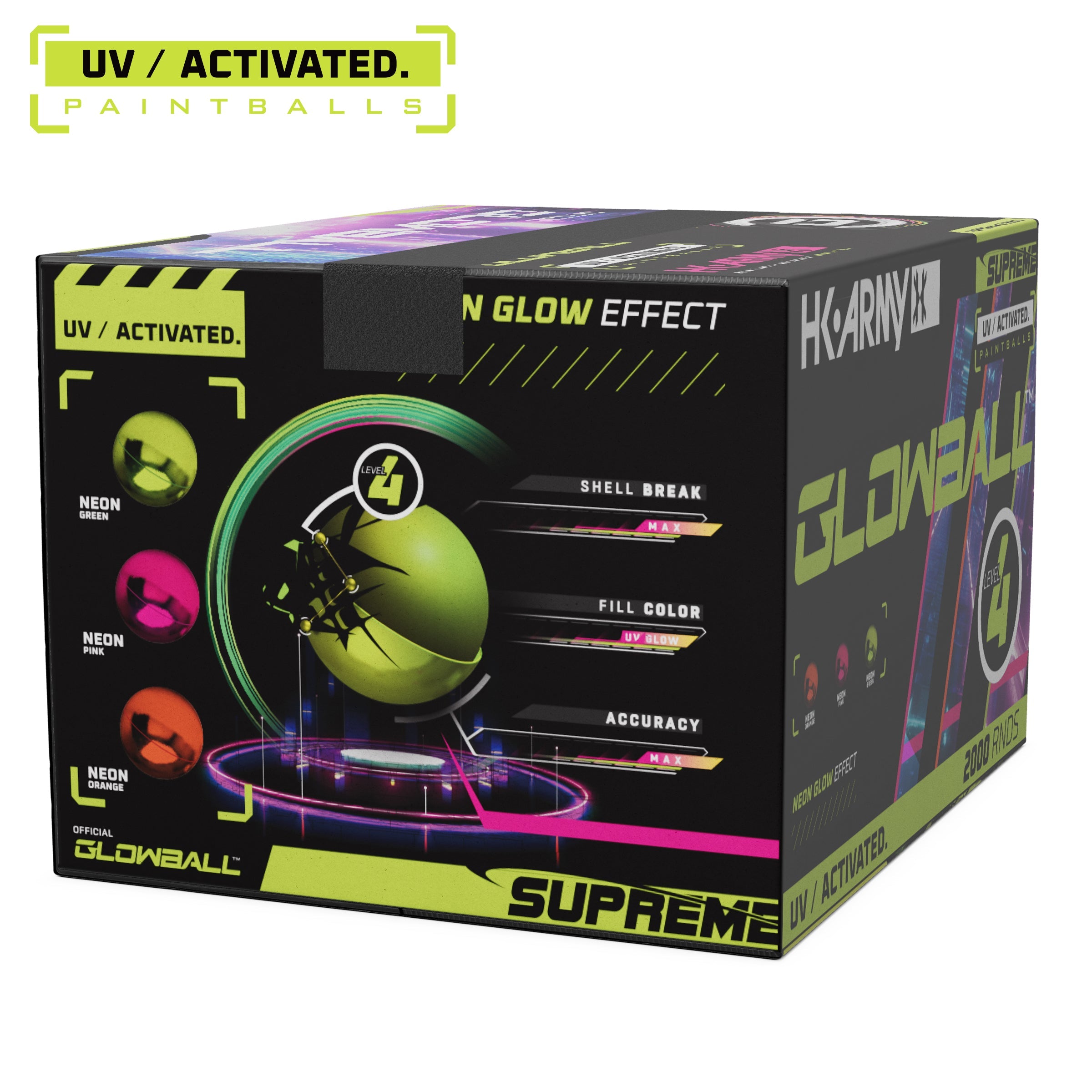 HK ARMY "UV-ACTIVATED GLOWBALL" SUPREME - Level 4 | Glowing Grade Pain ...