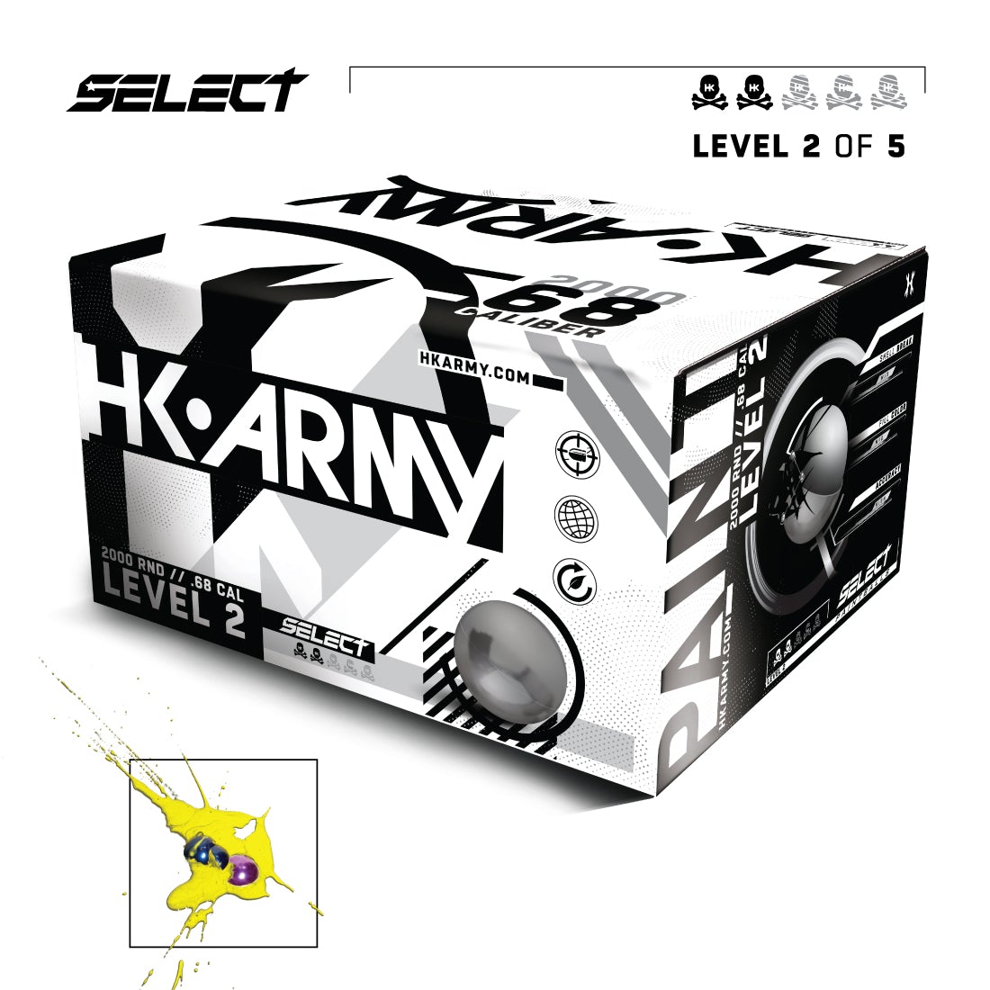 HK ARMY SELECT - Level 2 | Field Grade Paintballs (Bolas de Pintura pa ...